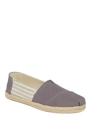 Toms TOMS Alpargata Slip-On Drizzle Grey Stripe Canvas