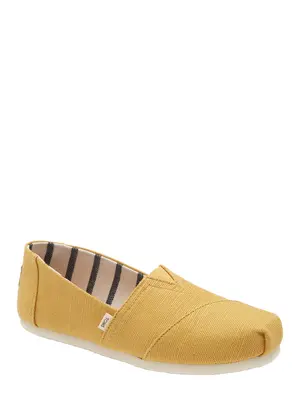 Toms TOMS Alpargata Slip-On Yellow Canvas