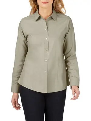 Foxcroft FOXCROFT Dianna Non-Iron Cotton Shirt Bayleaf