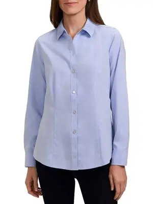 Foxcroft Dianna Non-iron Cotton Shirt - Blue Wave