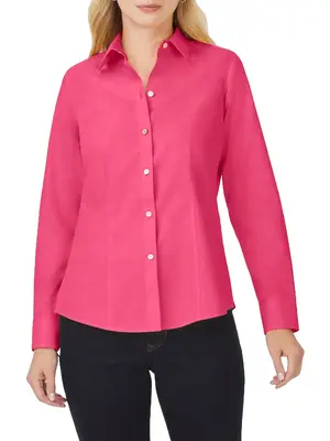 Foxcroft FOXCROFT Dianna Non-Iron Cotton Shirt French Rose