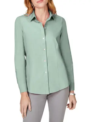 Foxcroft FOXCROFT Dianna Non-Iron Cotton Shirt Jade Gem