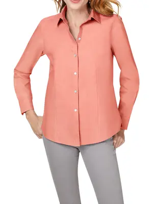 Foxcroft FOXCROFT Dianna Non-Iron Cotton Shirt Pumpkin Spice
