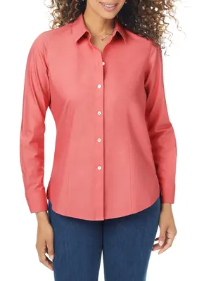 Foxcroft FOXCROFT Dianna Non-Iron Cotton Shirt Scarlet Flame