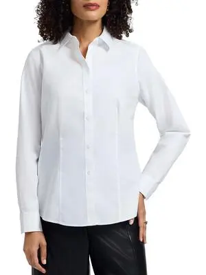 Foxcroft Dianna Non-iron Cotton Shirt - White