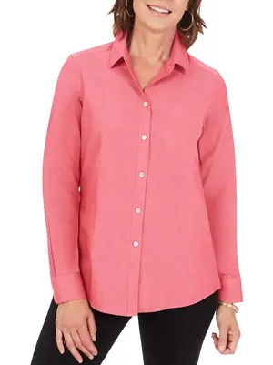 Foxcroft FOXCROFT Dianna Non-Iron Cotton Shirt Wild Rose