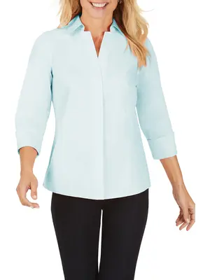 Foxcroft Foxcroft Taylor Fitted Non-iron Shirt Bahama