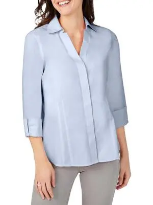 Foxcroft Taylor Fitted Non-iron Shirt - Blue Wave