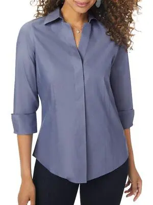 Foxcroft Foxcroft Taylor Fitted Non-iron Shirt Midnight Sky