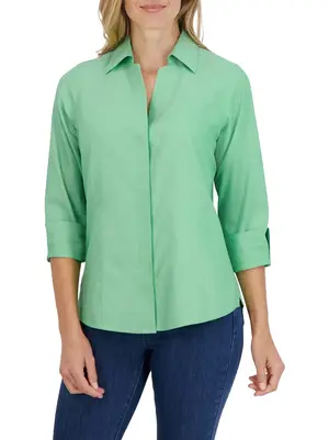 Foxcroft Foxcroft Taylor Fitted Non-iron Shirt New Leaf