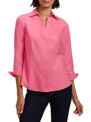 Foxcroft Taylor Fitted Shirt Pink Praline