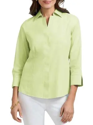 Foxcroft Foxcroft Taylor Fitted Non-iron Shirt Pistachio