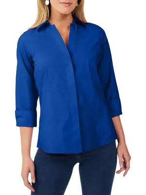 Foxcroft Foxcroft Taylor Fitted Non-iron Shirt Royal Blue