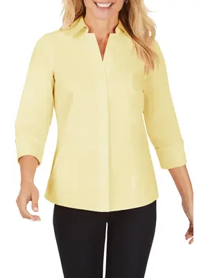 Foxcroft Foxcroft Taylor Fitted Non-iron Shirt Sunbeam