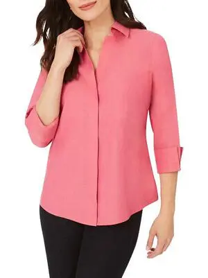 Foxcroft Foxcroft Taylor Fitted Non-iron Shirt Wild Rose
