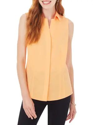 Foxcroft Foxcroft Taylor Non-iron Sleeveless Shirt Mellow Melon