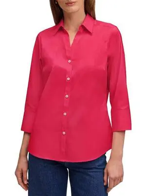 Foxcroft Foxcroft Mary Button-Up Blouse Raspberry