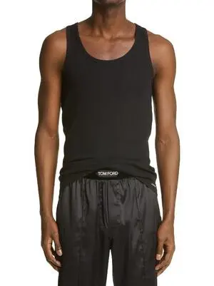 TOM FORD Ribbed Muscle Tank - Black