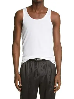 TOM FORD Ribbed Muscle Tank - White