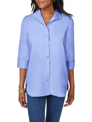 Foxcroft Foxcroft Pandora Non-Iron Cotton Shirt Iris Bloom