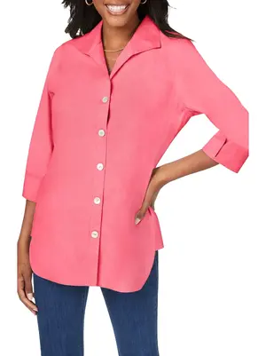 Foxcroft Foxcroft Pandora Non-Iron Cotton Shirt Rose Red