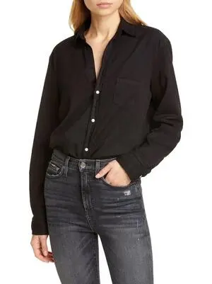 Frank & Eileen Eileen Relaxed Shirt - Washed Black Denim