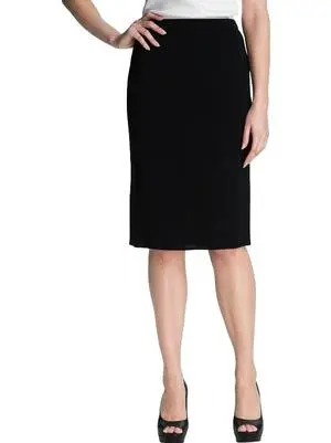 Ming Wang Straight Knit Skirt - Black