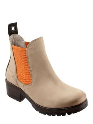 BUENO Florida Chelsea Boot - Beige Nubuck/ Orange