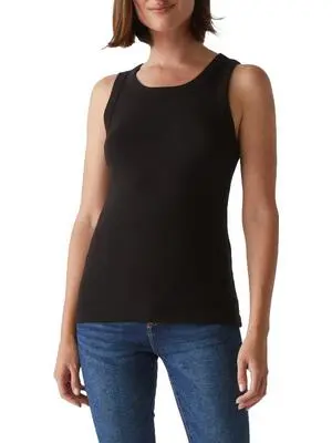 Michael Stars Paloma Cotton Tank Top - Black