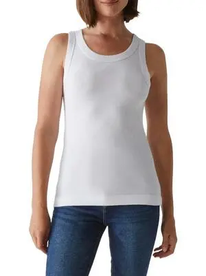 Michael Stars Paloma Cotton Tank Top - White
