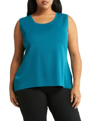 Ming Wang Ming Wang Scoop Neck Tank Atlantic Blue
