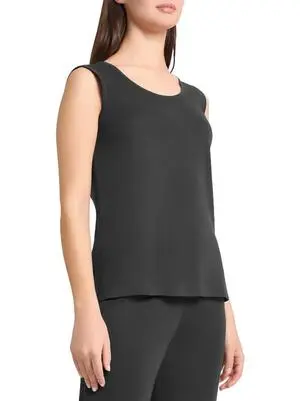 Ming Wang Scoop Neck Tank - Granite