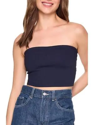 Susana Monaco Susana Monaco Core Crop Tube Top Midnight