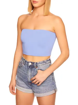 Susana Monaco Susana Monaco Core Crop Tube Top Sky
