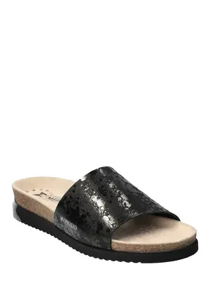 Mephisto Mephisto Hanik Slide Sandal Black Leather