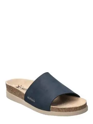 Mephisto Mephisto Hanik Slide Sandal Navy Blue Leather