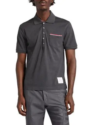 Thom Browne Pocket Polo - Dark Grey