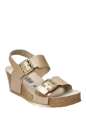 Mephisto Lissandra Platform Wedge Sandal - Platinum Havana