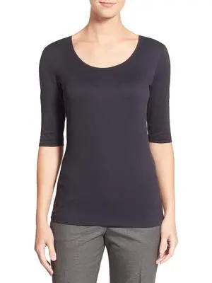 BOSS BOSS Scoop Neck Stretch Jersey Top