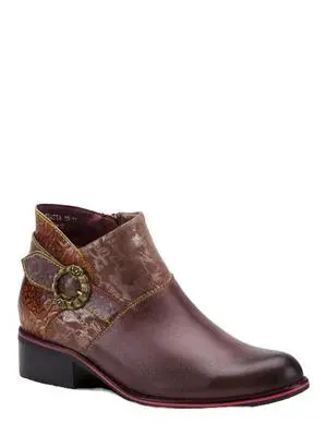SPRING STEP SHOES L'Artiste Tiaita Bootie Brown Leather/suede