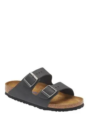 BIRKENSTOCK Arizona Soft Footbed Slide Sandal Black/ Black