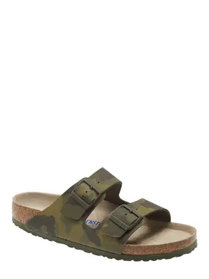 BIRKENSTOCK Arizona Soft Footbed Slide Sandal Desert Soil Camo Green