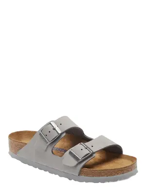 BIRKENSTOCK Arizona Soft Footbed Slide Sandal Dove Gray