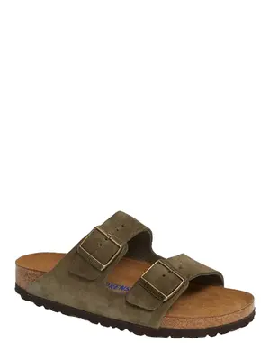 BIRKENSTOCK Arizona Soft Footbed Slide Sandal Faded Lime