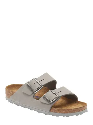 BIRKENSTOCK Arizona Soft Footbed Slide Sandal Gray