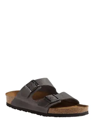 BIRKENSTOCK Arizona Soft Footbed Slide Sandal Iron