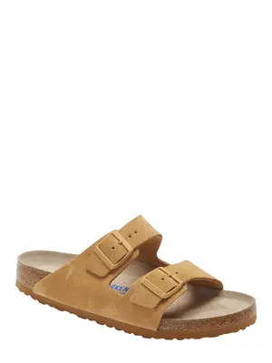 BIRKENSTOCK Arizona Soft Footbed Slide Sandal Latte Cream