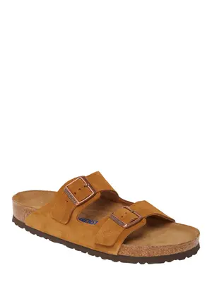 BIRKENSTOCK Arizona Soft Footbed Slide Sandal Mink Brown