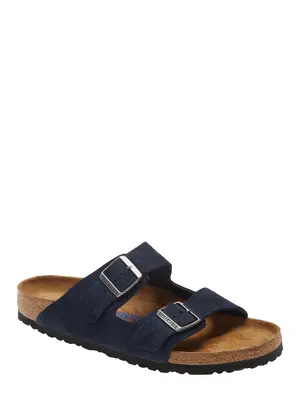 BIRKENSTOCK Arizona Soft Footbed Slide Sandal Navy