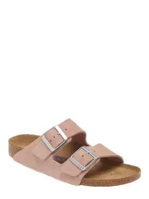 BIRKENSTOCK Arizona Soft Footbed Slide Sandal Pink Clay